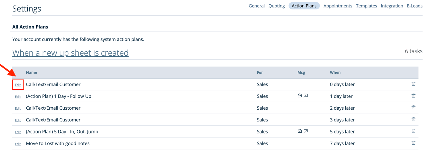 Action Plans: Adding/Editing Tasks and Automated Scheduled Messages